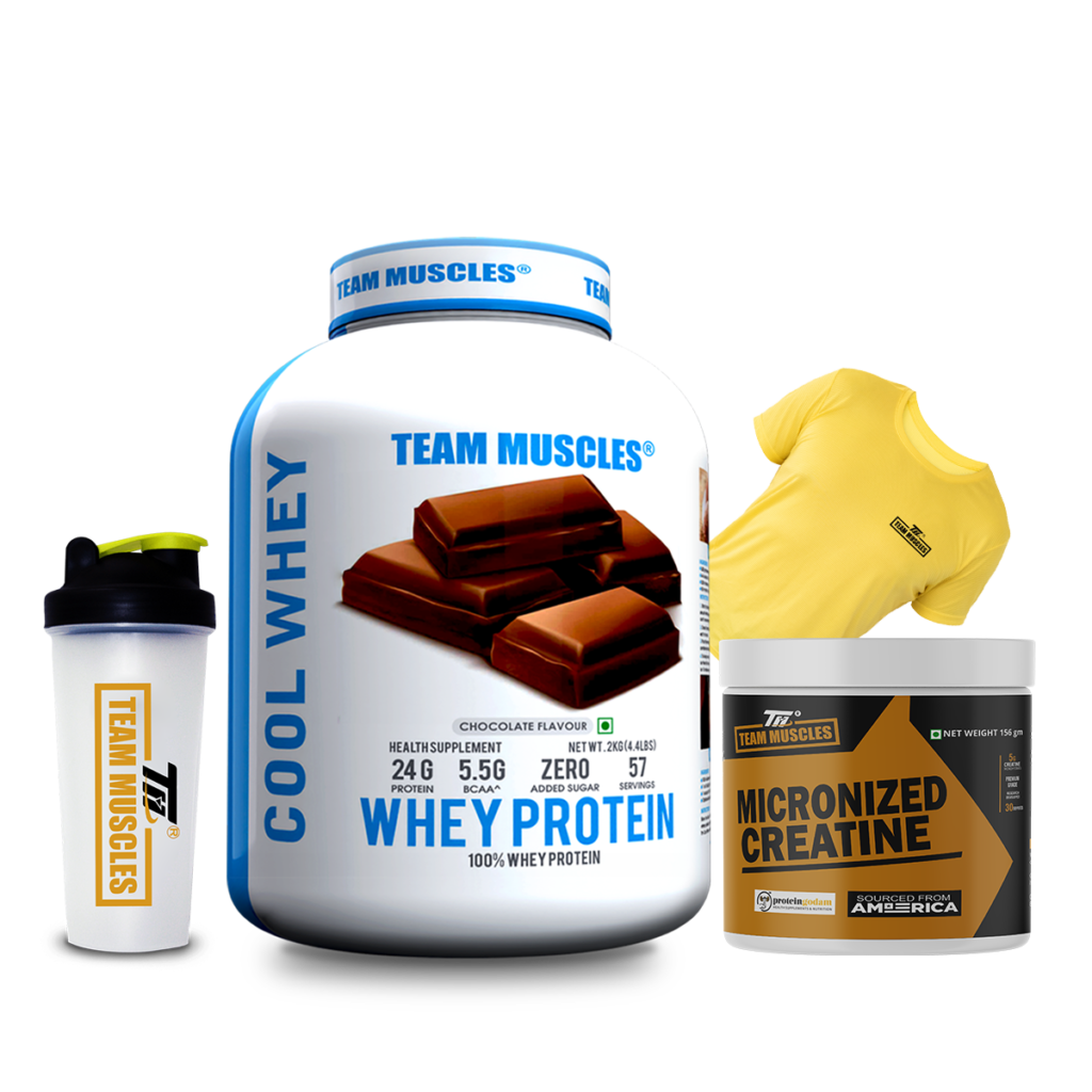 TM Cool Whey 100% Whey Protein (2Kg) + Shaker - Team Muscles Nutrition