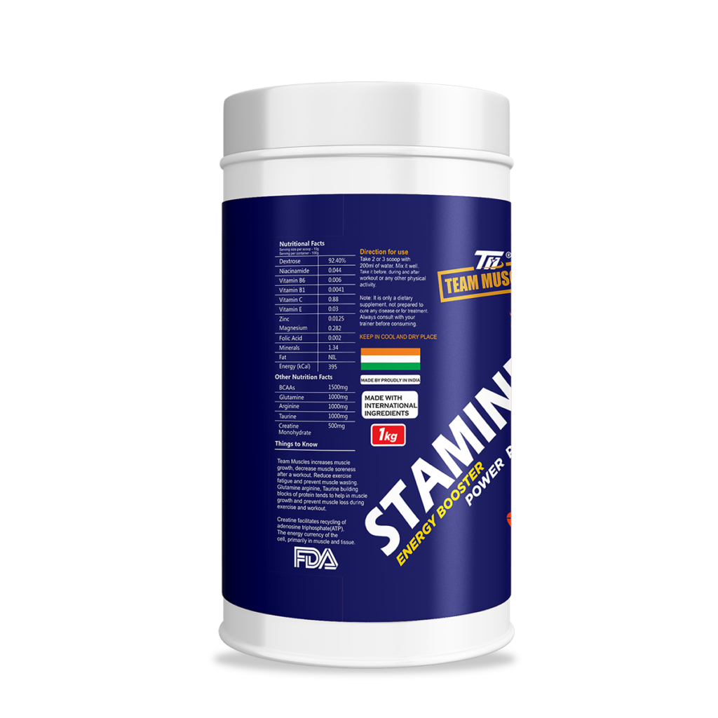 Fuel Nine Protein 1Kg + Staminex Energy Booster 1Kg - Team Muscles ...