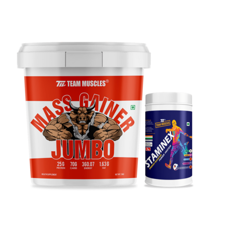 Jumbo Mass Gainer 5Kg + Staminex Energy Booster Drink (Powder) 1Kg ...